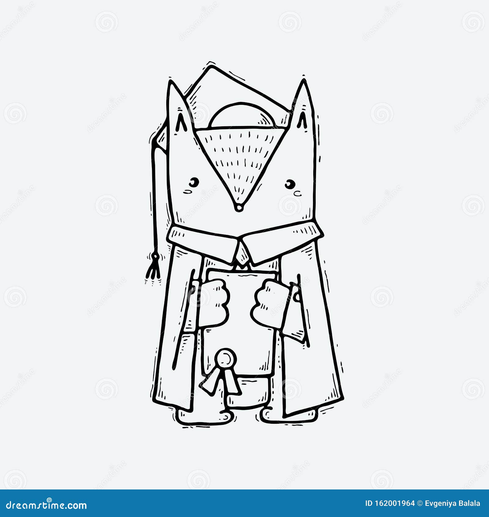 Illustration Of A Fox Wearing Graduation Cap Stock Photography ...