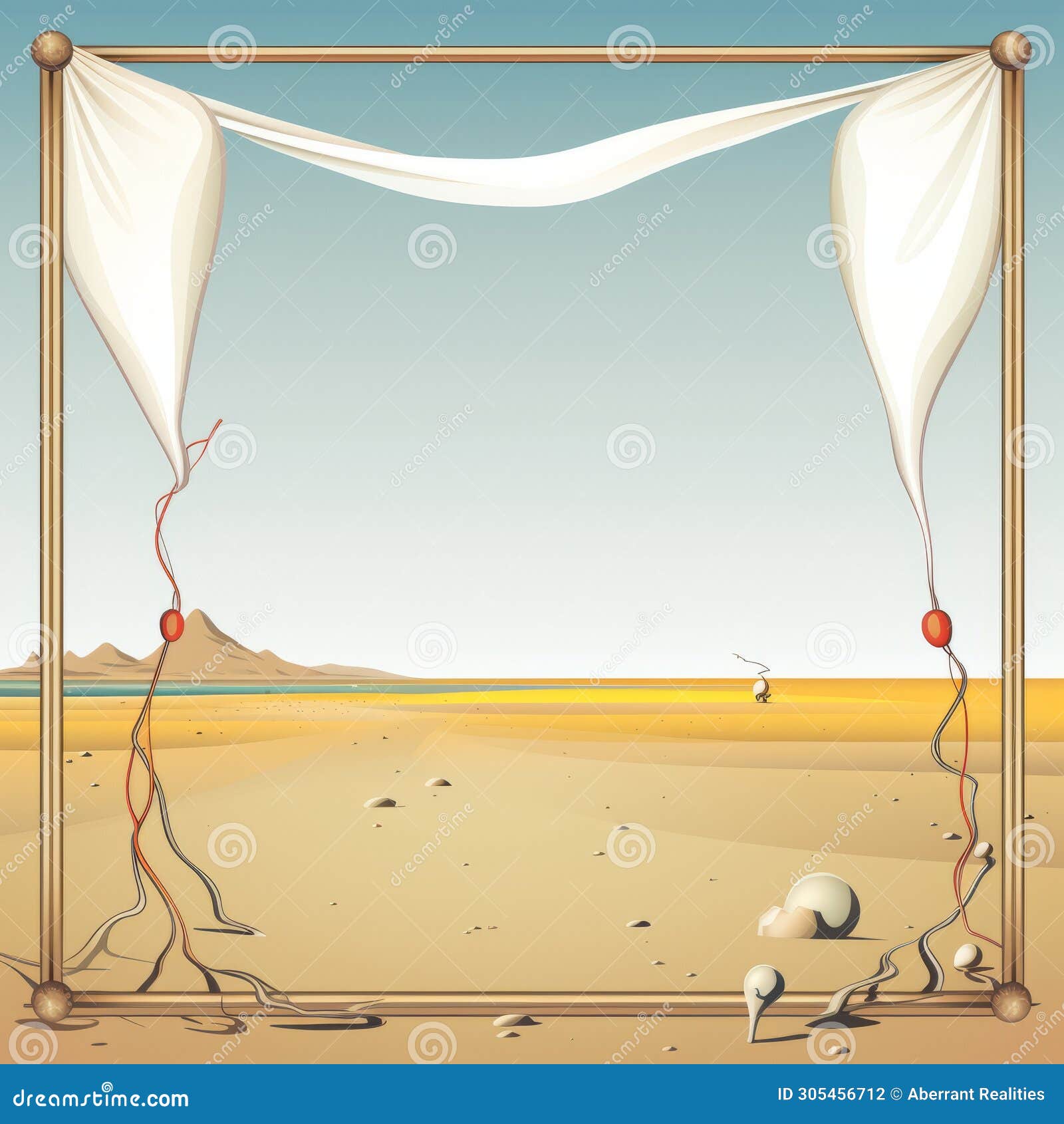 An Illustration of a Frame in the Desert Stock Illustration ...