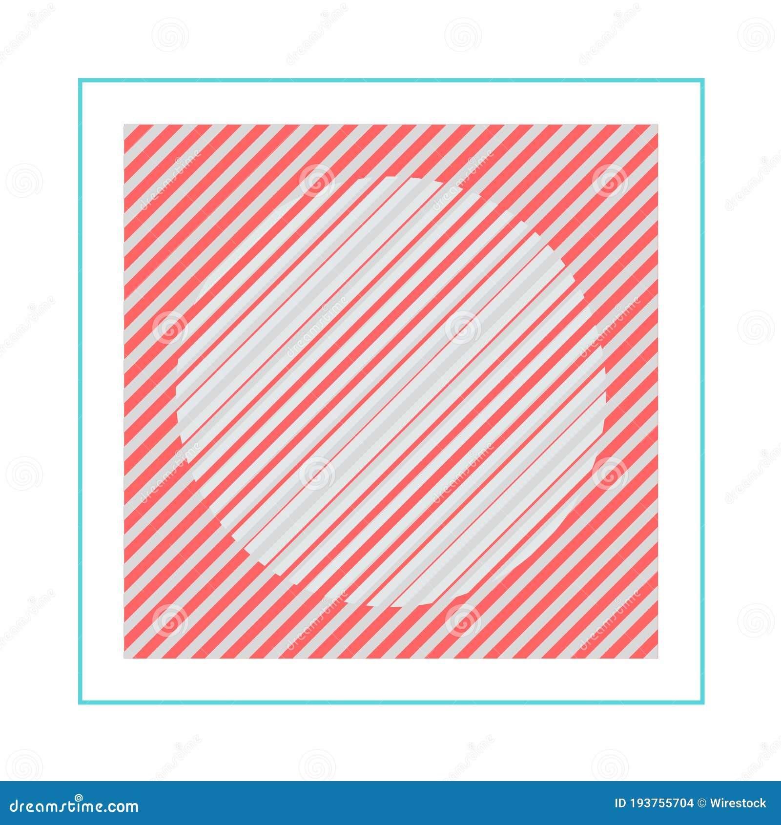 Illustration of a Frame with Red Stripes Isolated on a White Background ...