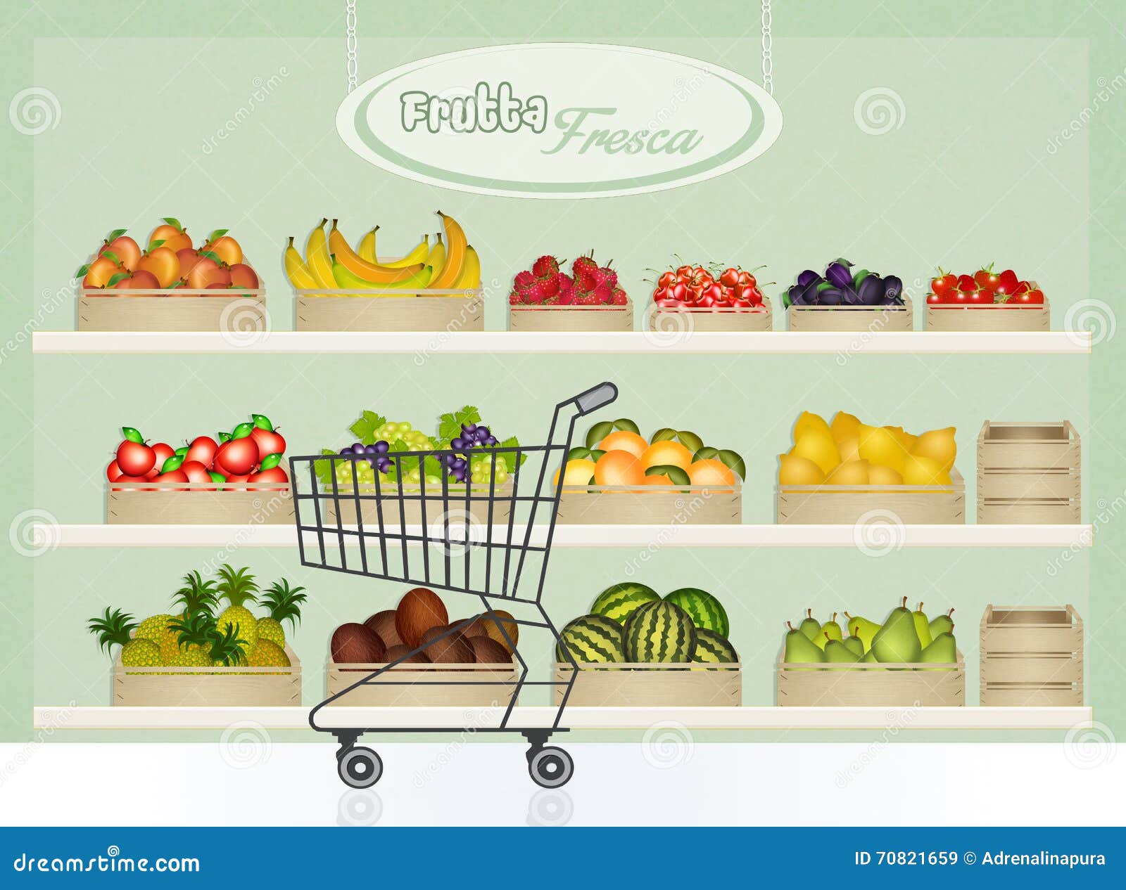 Illustration of Fresh Fruit Stock Illustration - Illustration of fresh ...