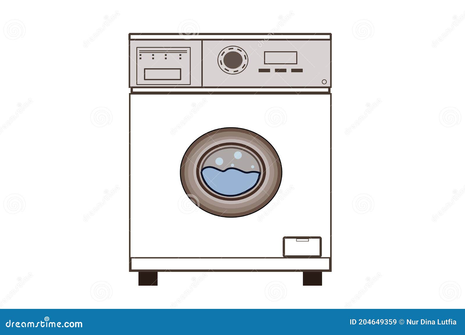 Illustration of a Front Loading Washer Machine Stock Vector ...