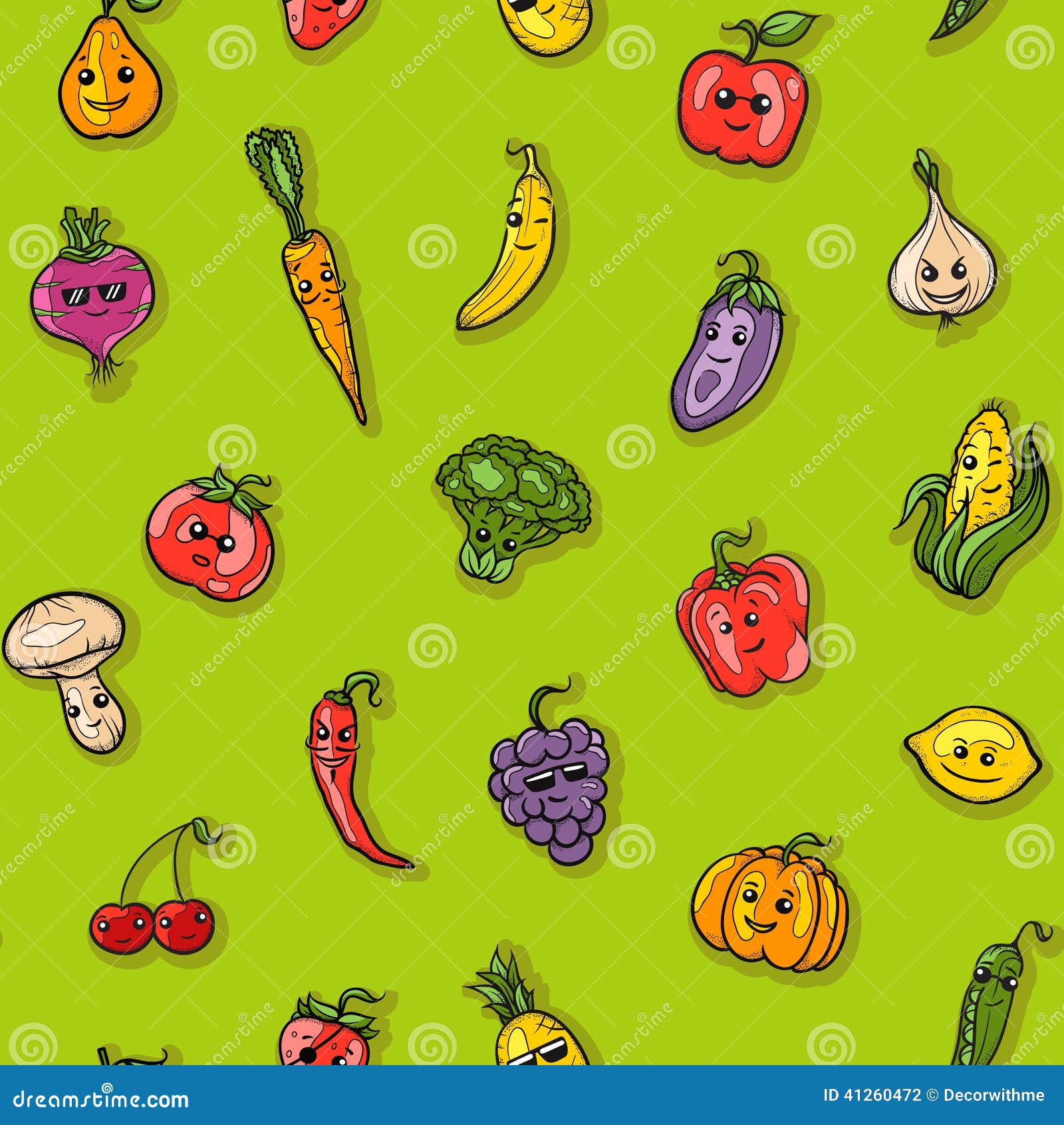 Vegetables, Pattern. Cartoon Vector | CartoonDealer.com #87440789