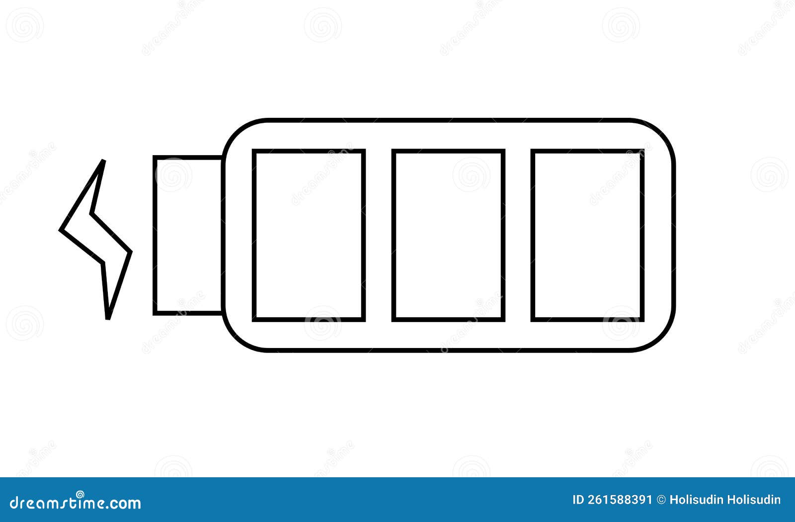 Illustration of a Fully Charged Battery Icon Stock Illustration ...