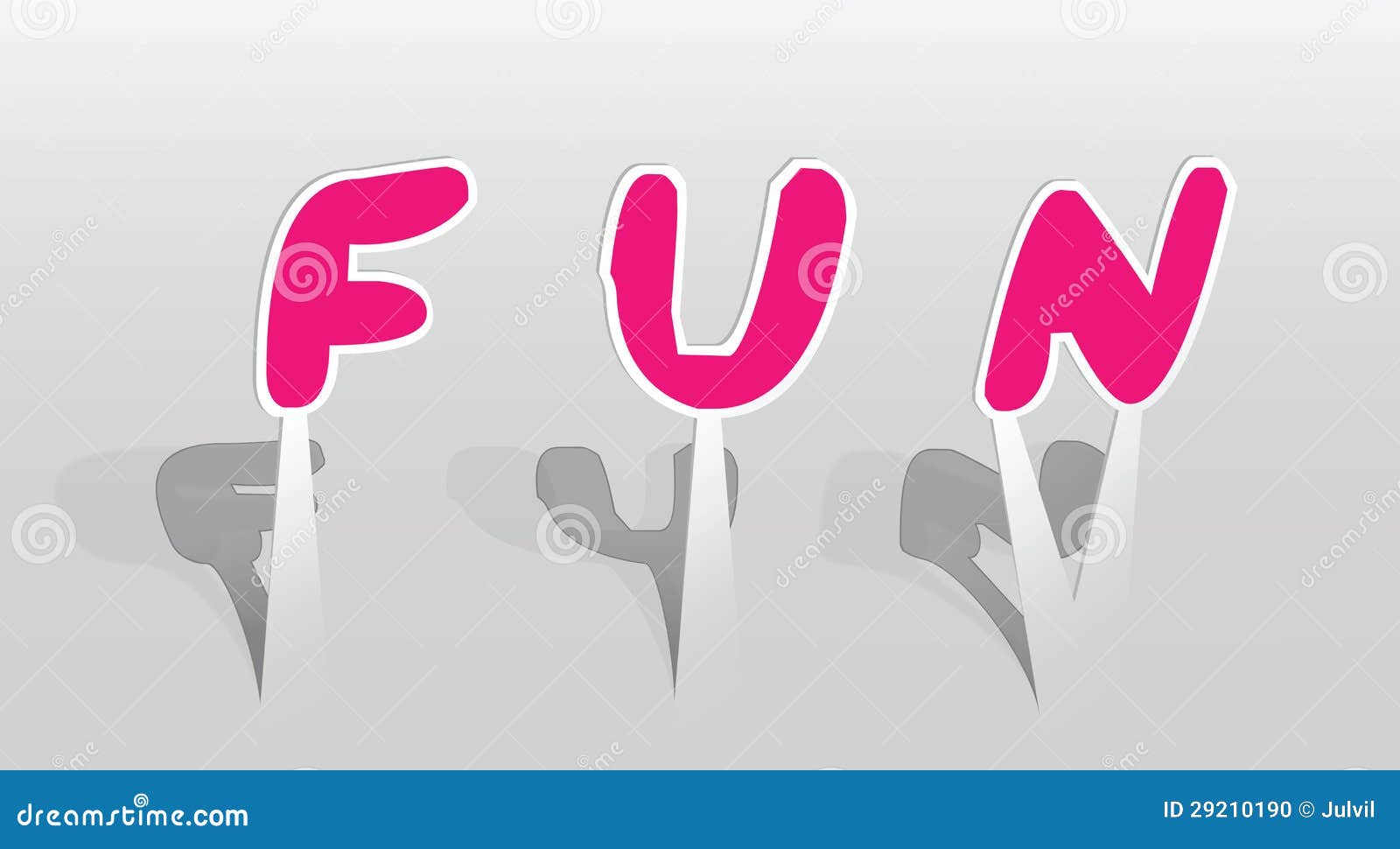 Illustration of fun word stock vector. Illustration of sticker - 29210190