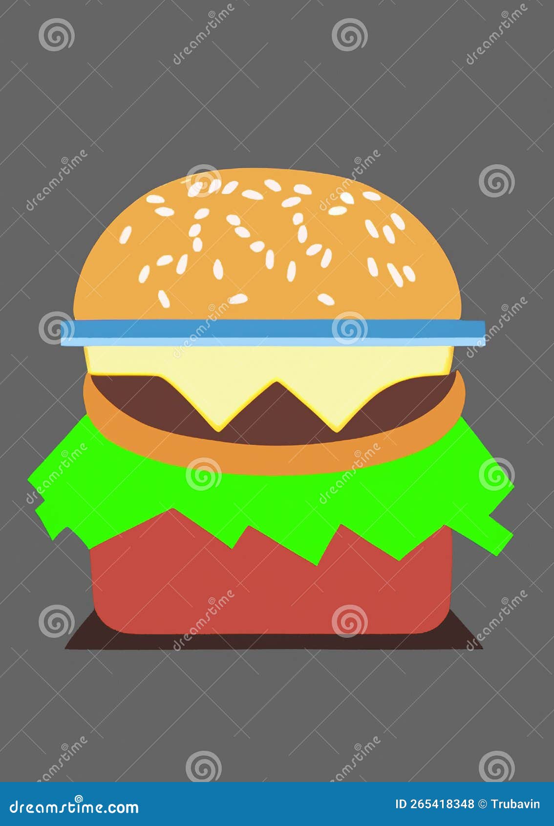 Illustration of Funny Burger Stock Illustration - Illustration of ...