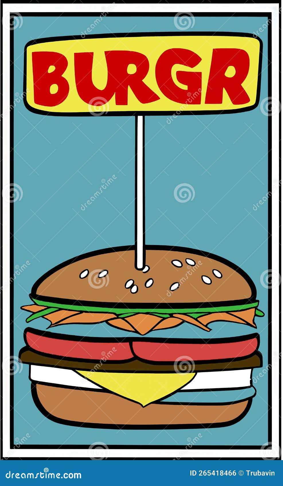 Illustration of Funny Burger Stock Illustration - Illustration of ...