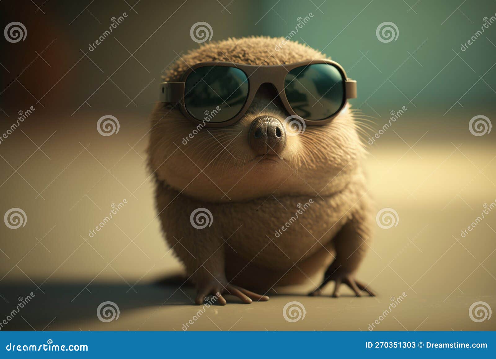 Illustration of Funny Cool Mole with Sunglasses Generated Content Stock ...