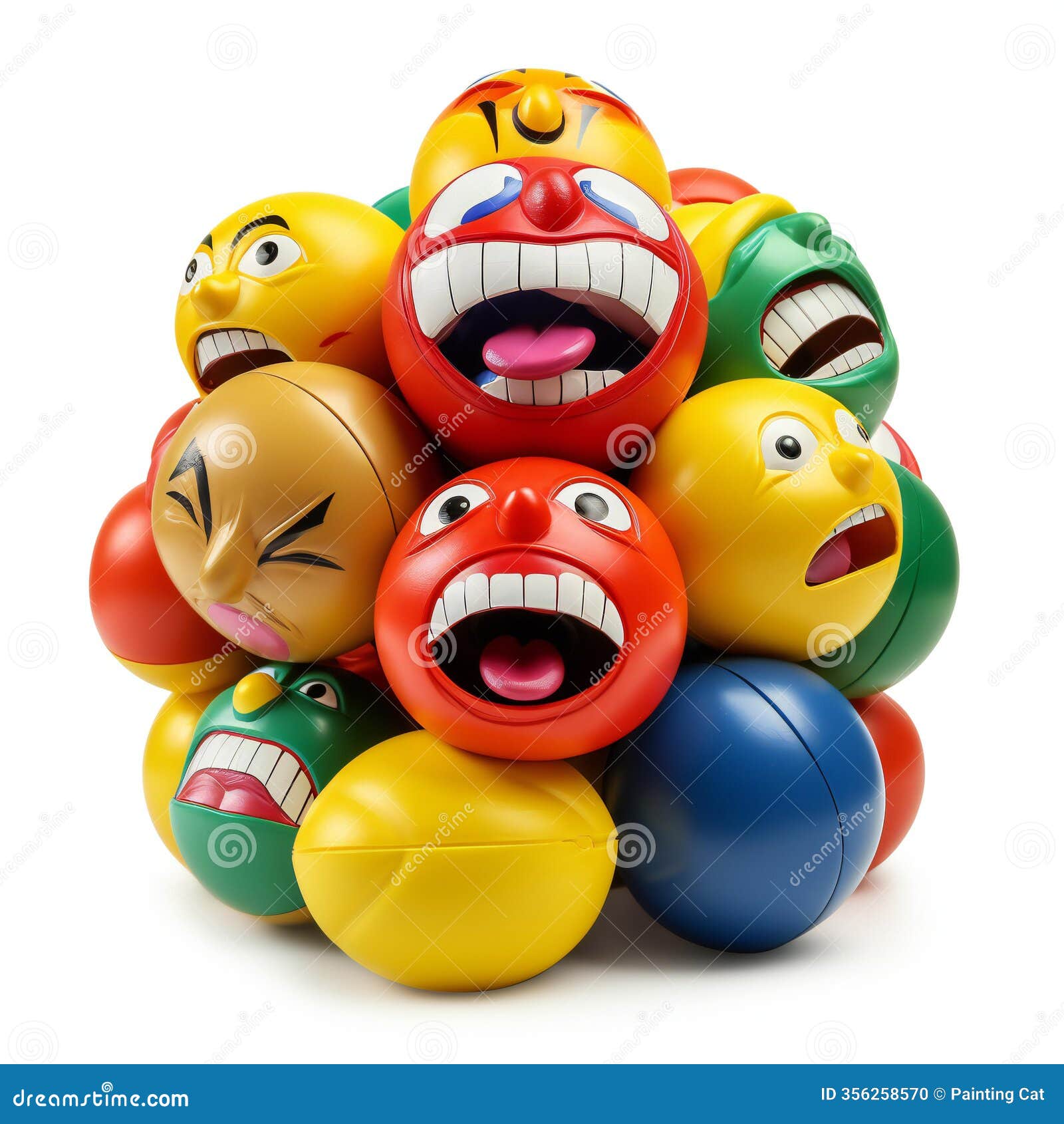 Group Of Smiley Emoticons, Emoji, Vector Illustration. | CartoonDealer ...