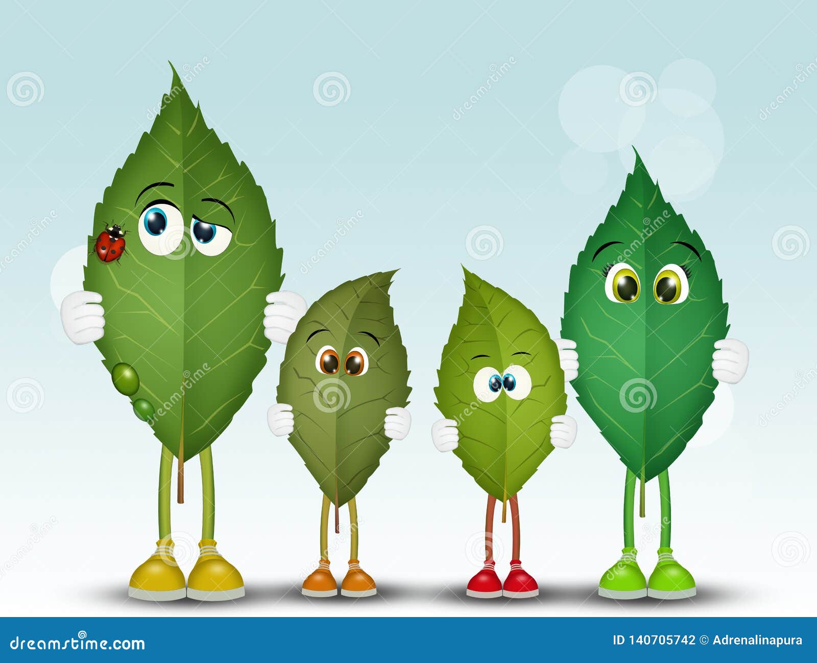 Illustration of Funny Leaves Stock Illustration - Illustration of tree ...