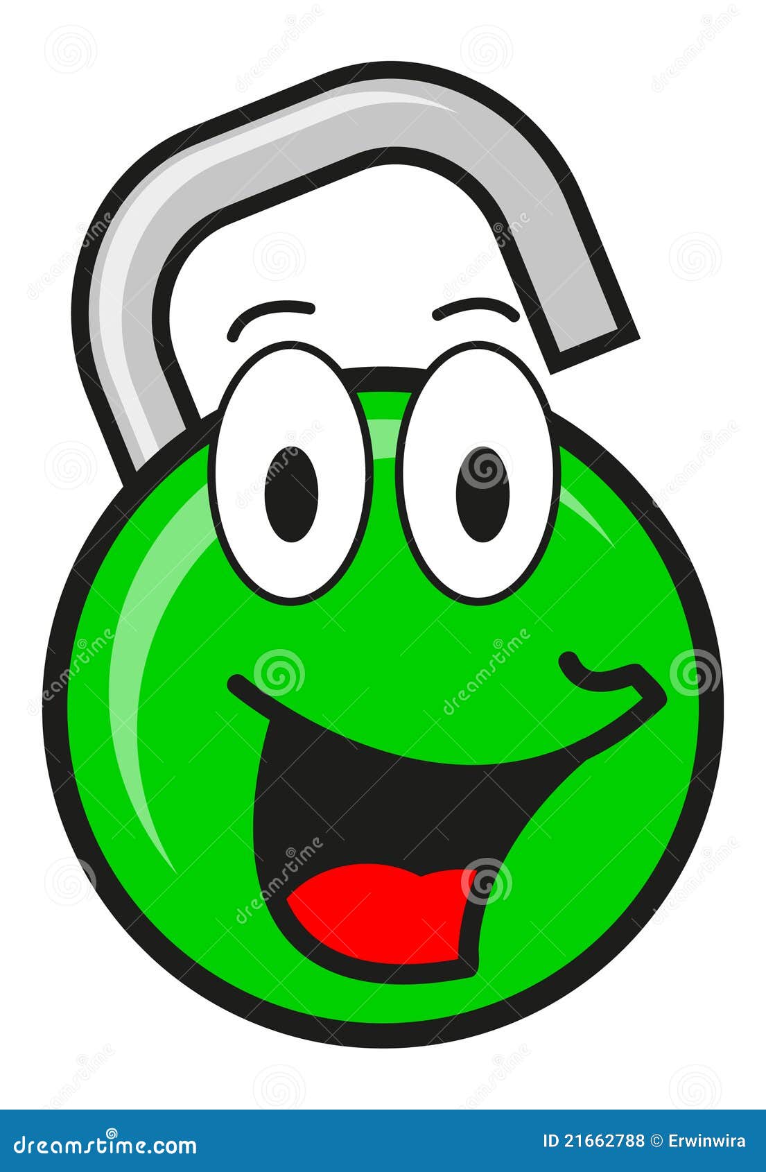 Illustration of funny lock stock illustration. Illustration of face ...