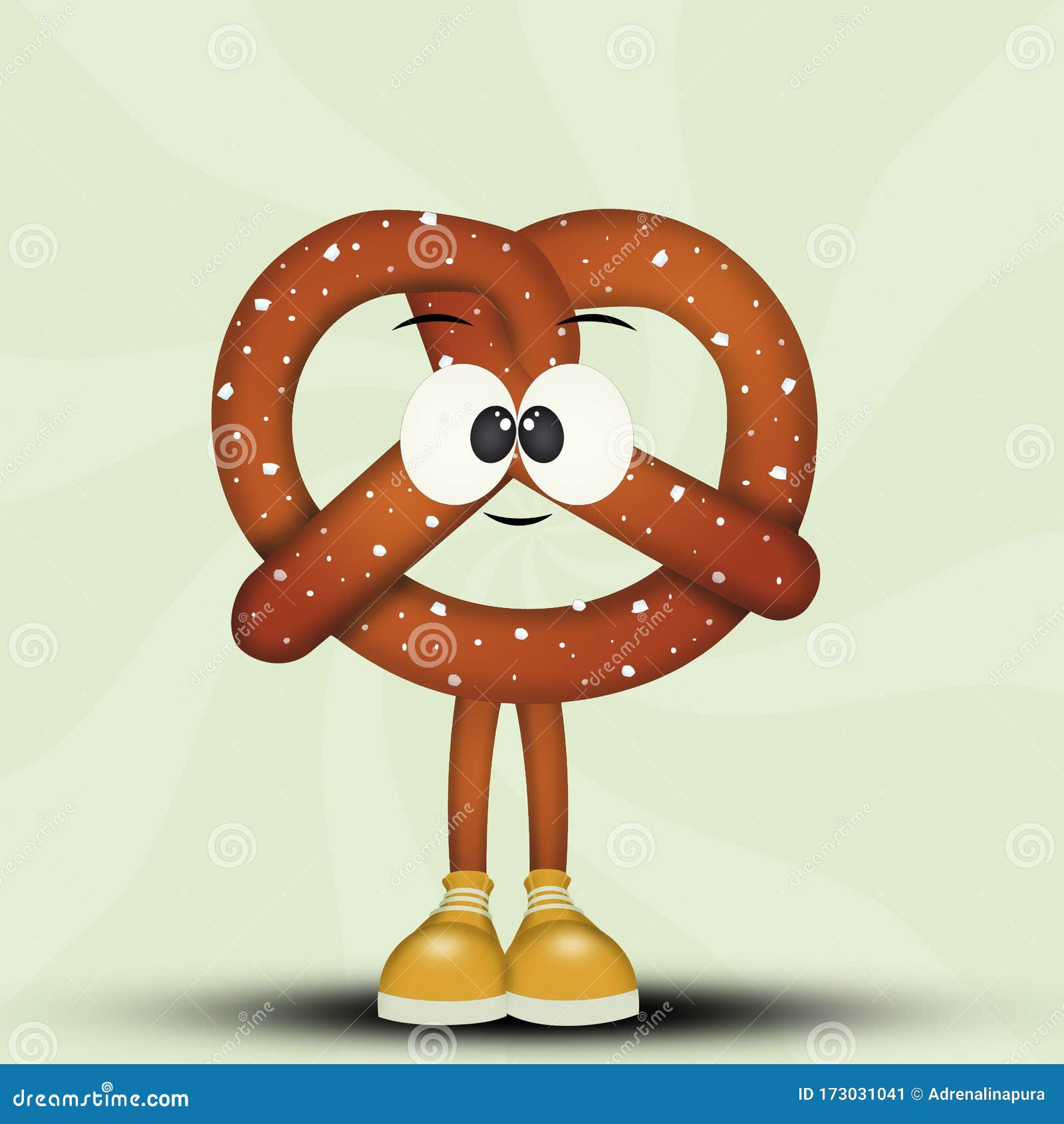 Illustration of Funny Pretzel Stock Illustration - Illustration of ...