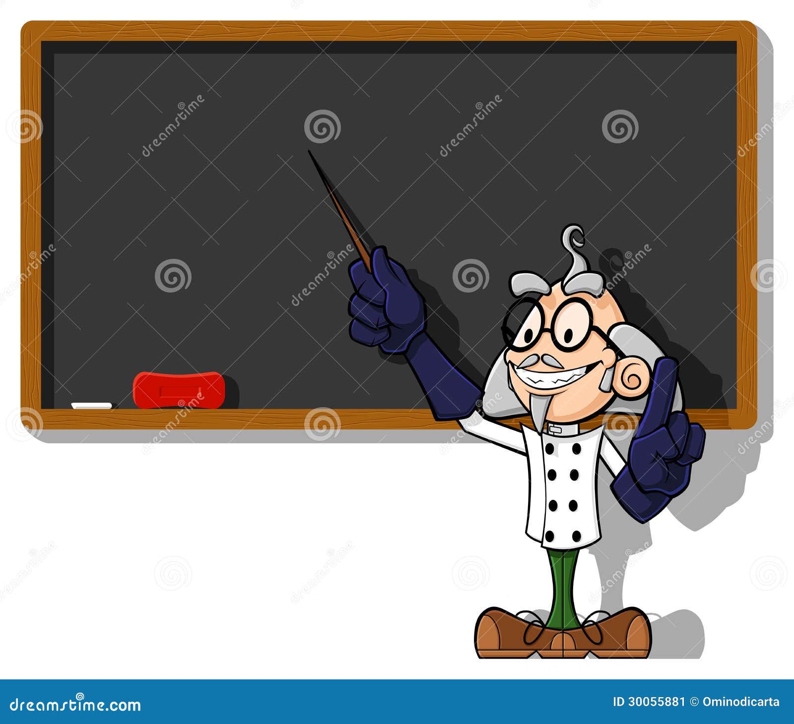 Scientist at chalkboard stock vector. Illustration of character - 30055881