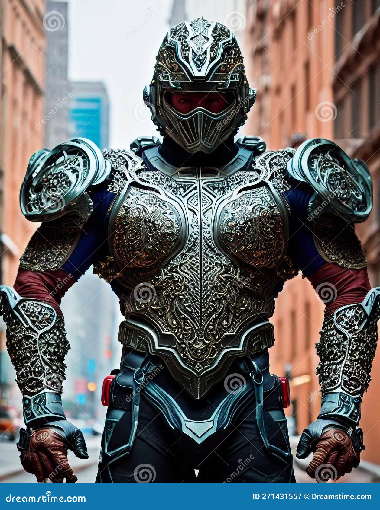 Illustration of Future Soldiers Using Full Body Armor. Stock ...