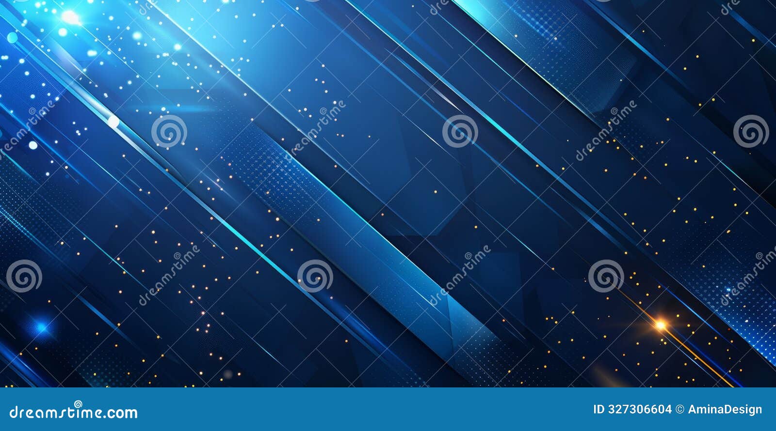 Illustration of a Futuristic Blue Tech Background with Digital Lines ...