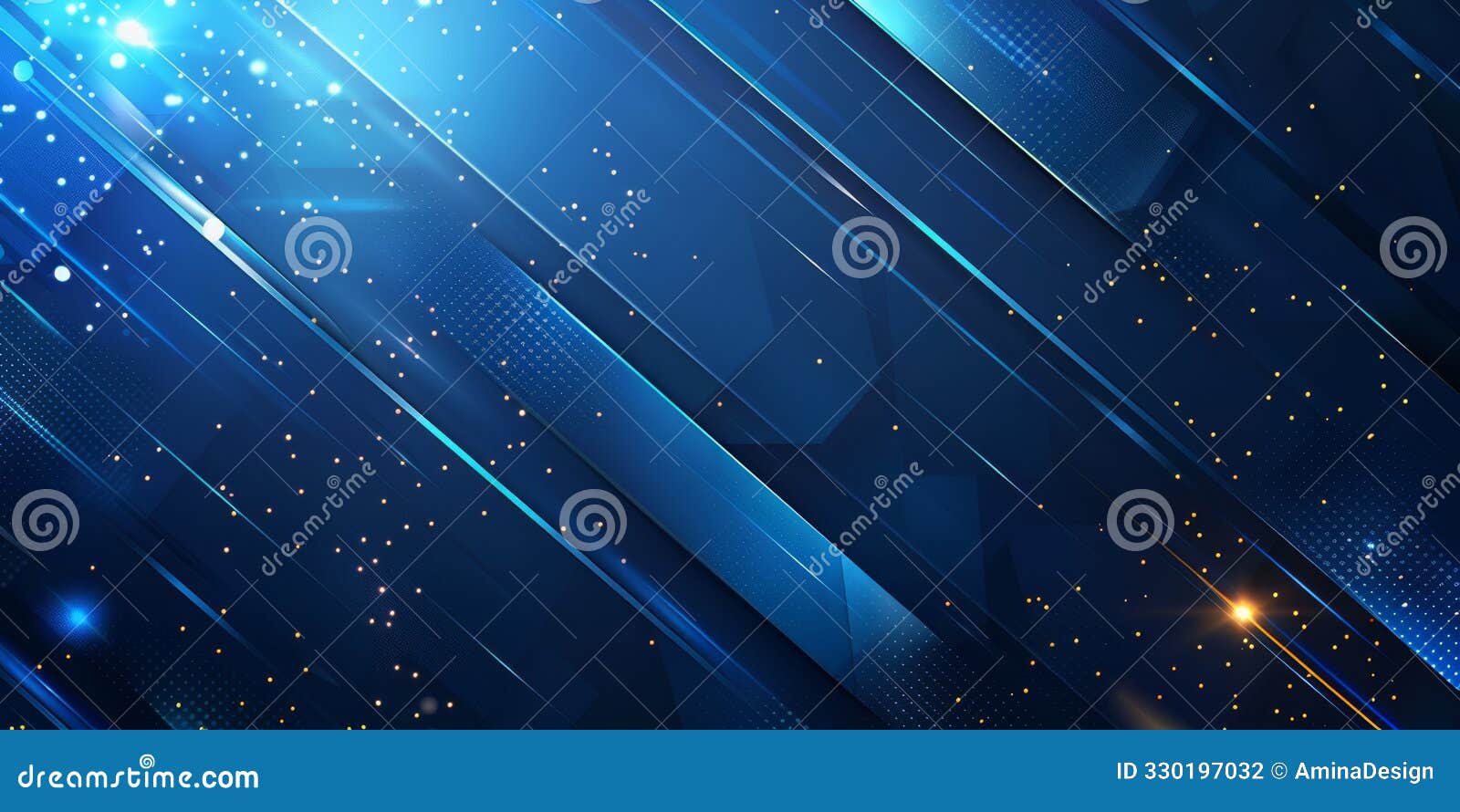 Illustration of a Futuristic Blue Tech Background with Digital Lines ...