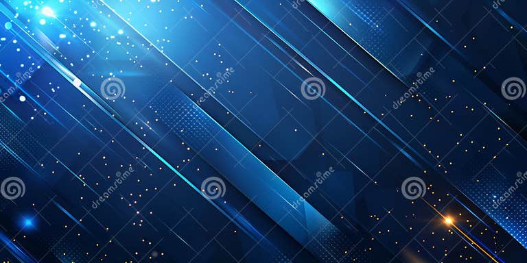Illustration of a Futuristic Blue Tech Background with Digital Lines ...