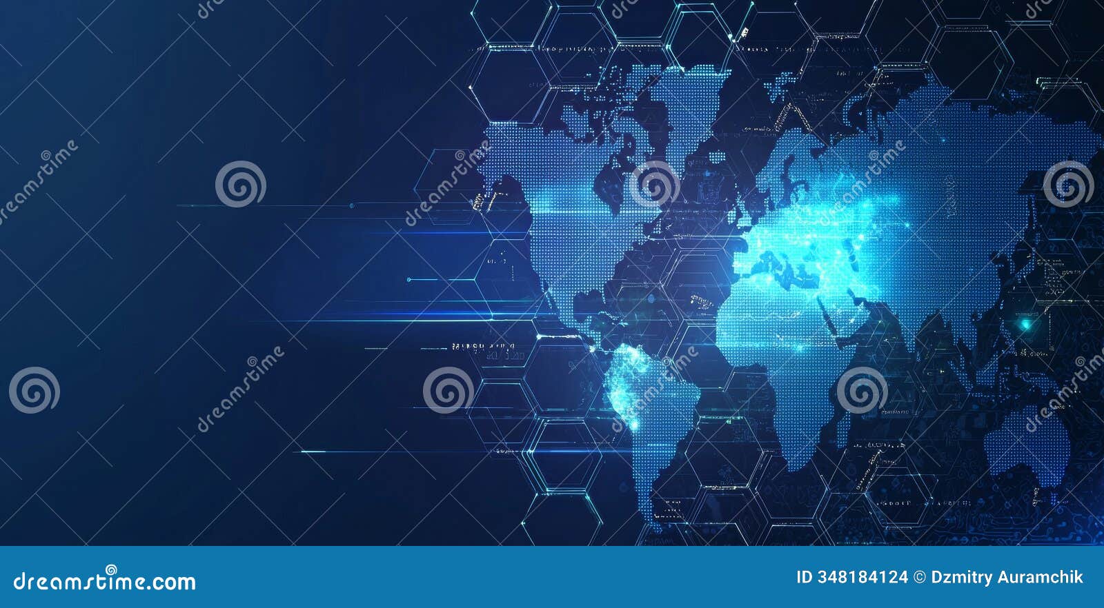 An Illustration of a Futuristic Digital Technology Globe and ...