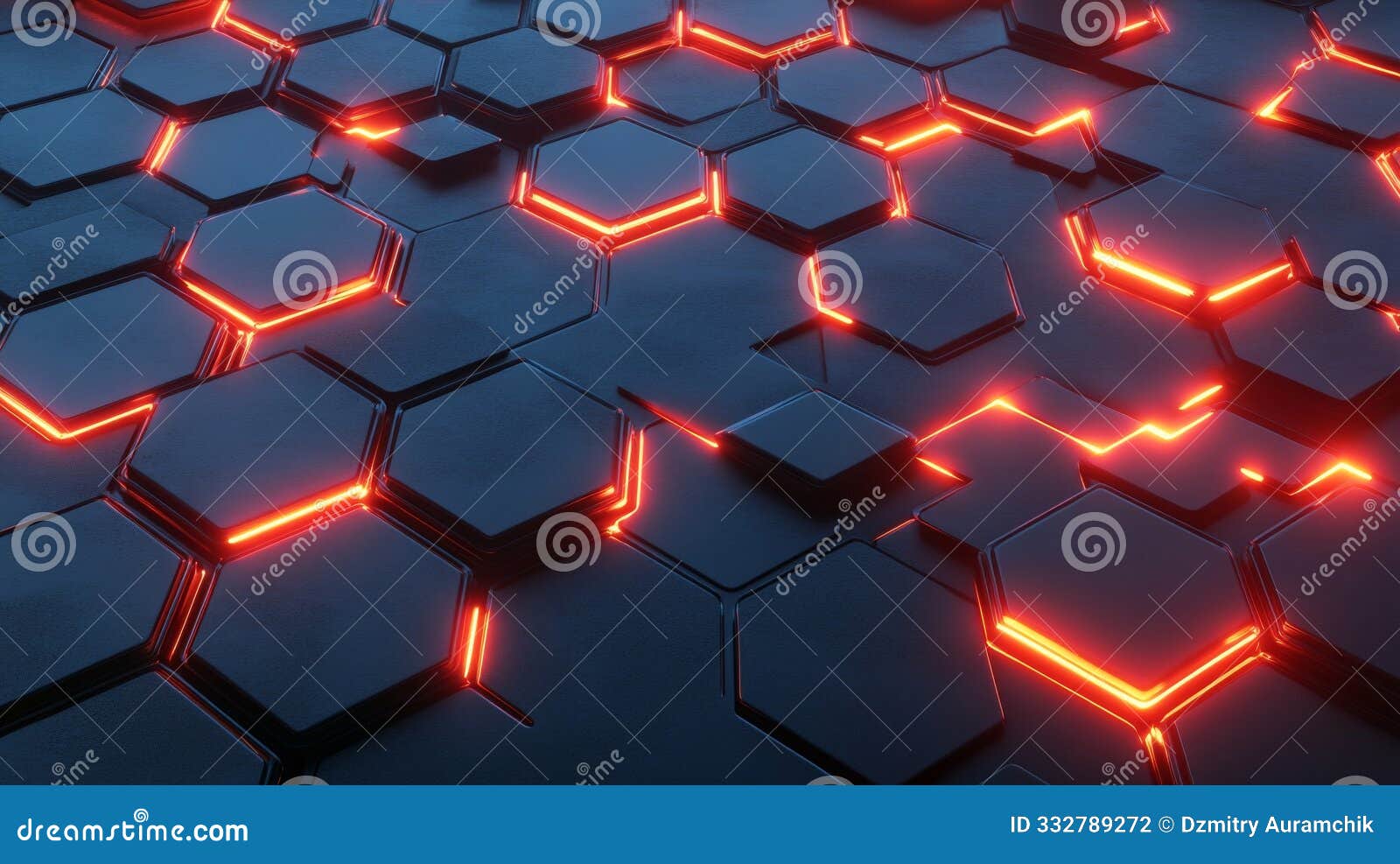 An Illustration of a Futuristic Glowing Hexagon Technology Texture ...