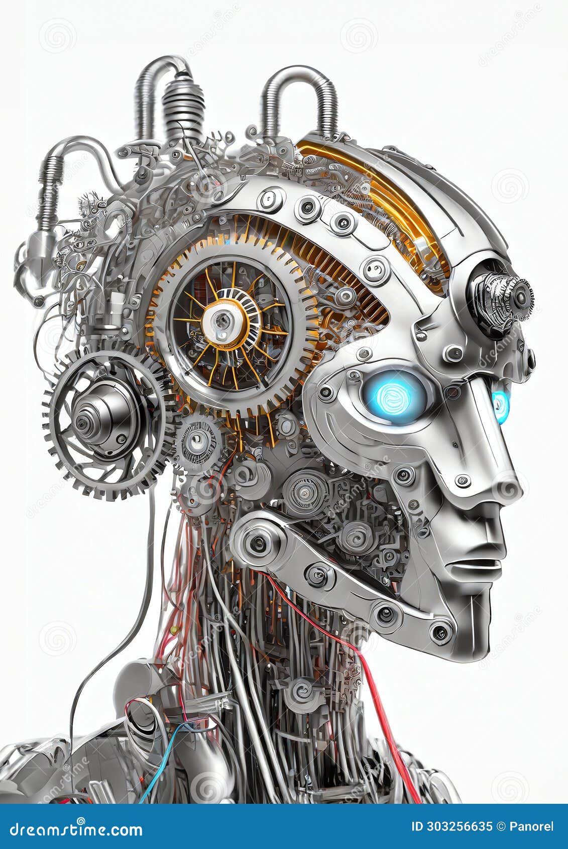 An Illustration of a Futuristic Robotic Android with AI Capability ...