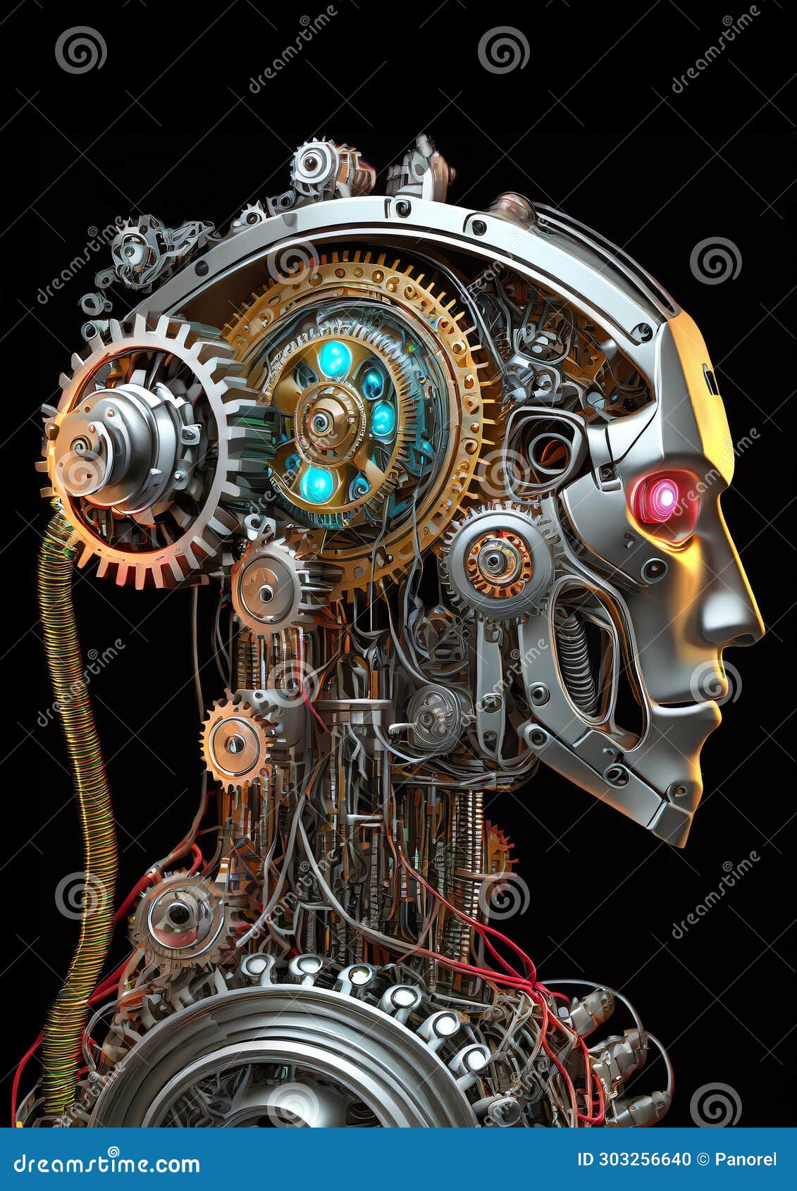 An Illustration of a Futuristic Robotic Android with AI Capability ...