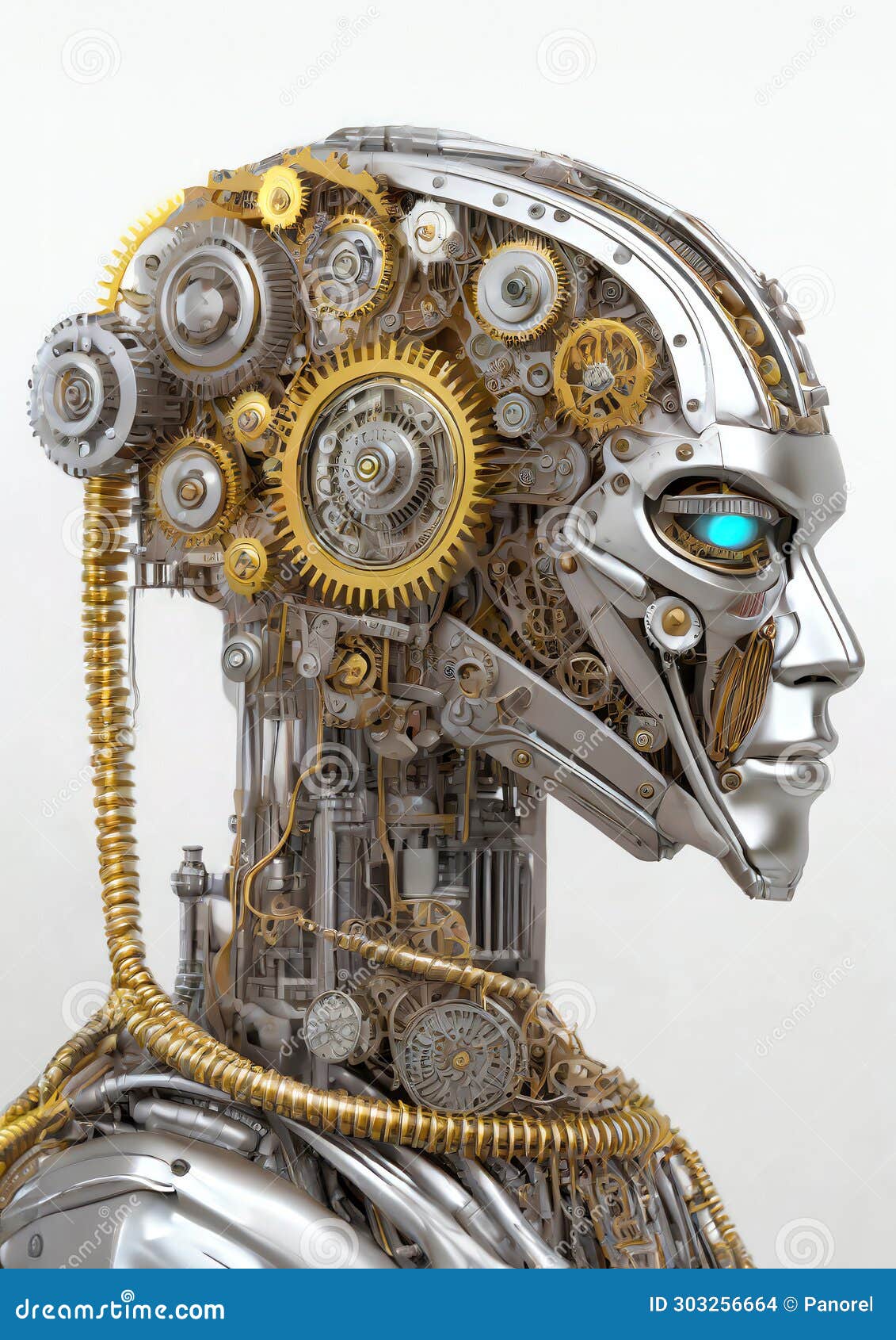 An Illustration of a Futuristic Robotic Android with AI Capability ...