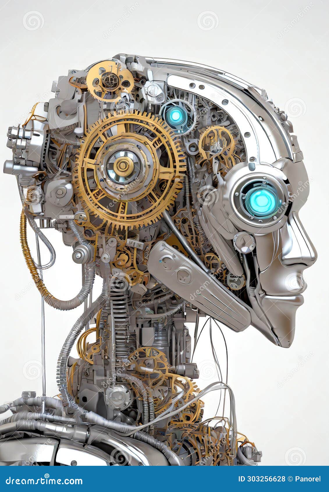 An Illustration of a Futuristic Robotic Android with AI Capability ...