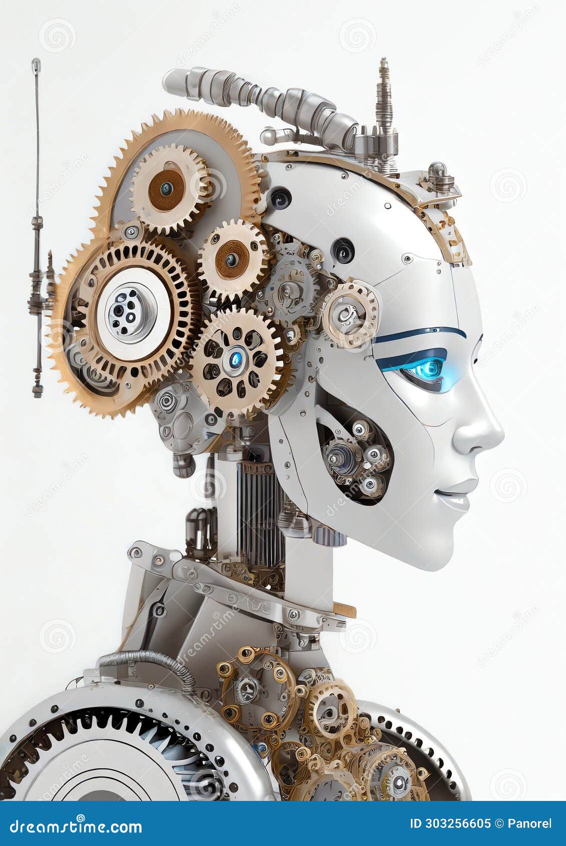 An Illustration of a Futuristic Robotic Android with AI Capability ...