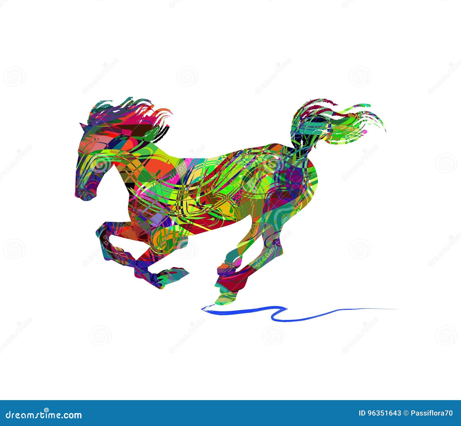 Illustration of Galloping Horse Stock Vector - Illustration of animal ...