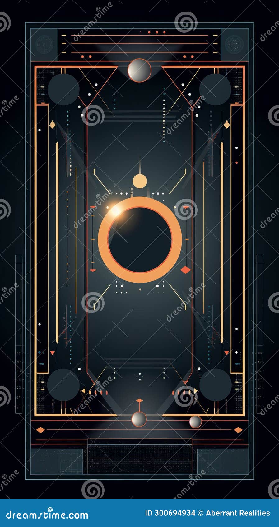 An Illustration of a Game Board with an Orange Circle in the Center ...