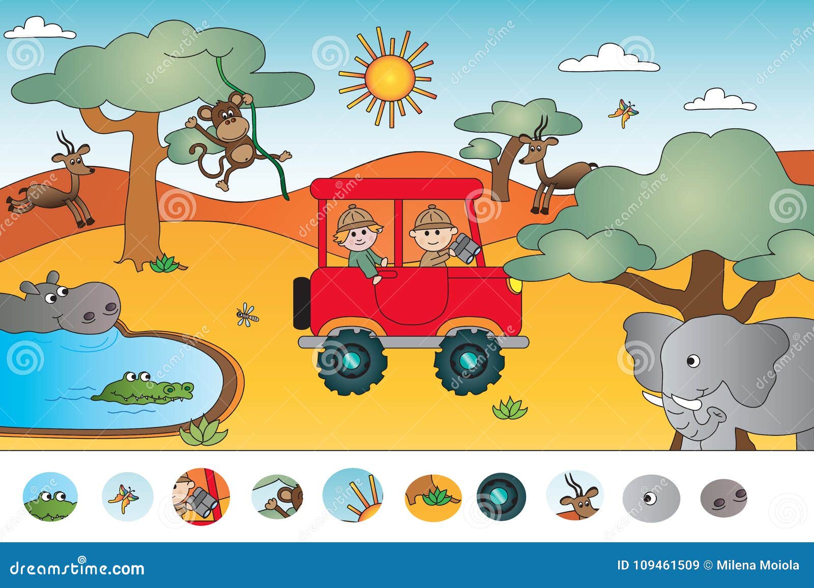 Visual game for children stock illustration. Illustration of children ...