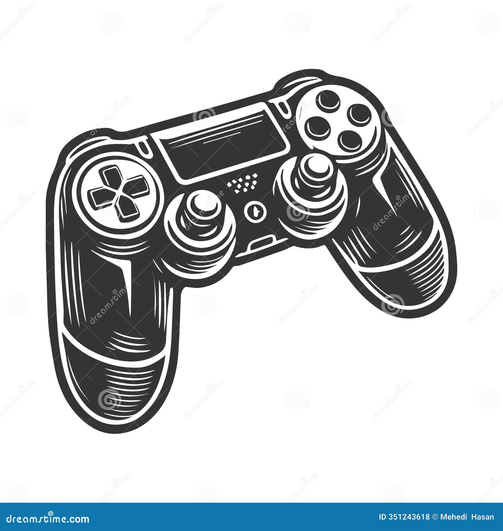 Illustration of a Game Controller Stock Illustration - Illustration of ...