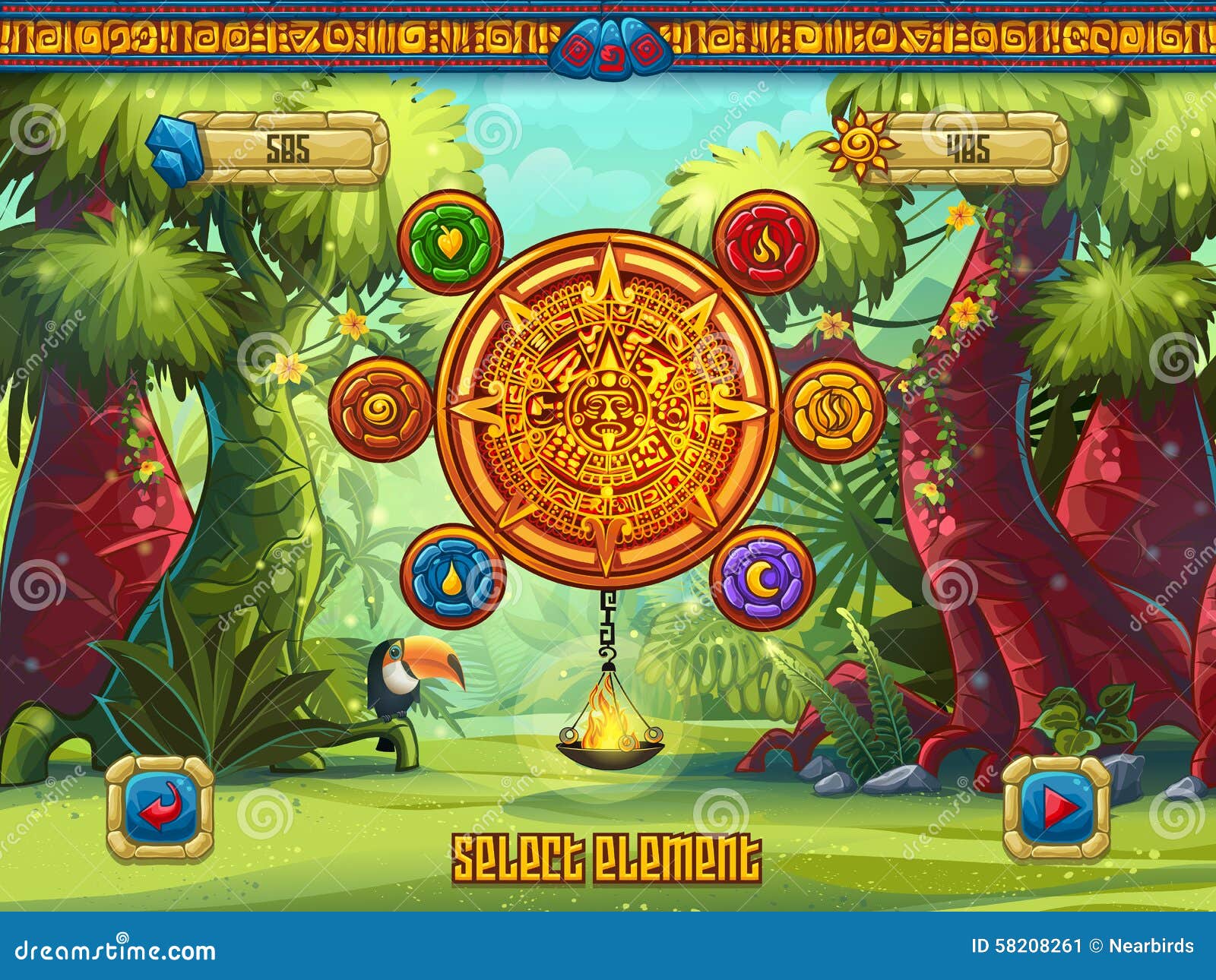 Hud. Illustration With Hud For Game Background Design. | CartoonDealer ...