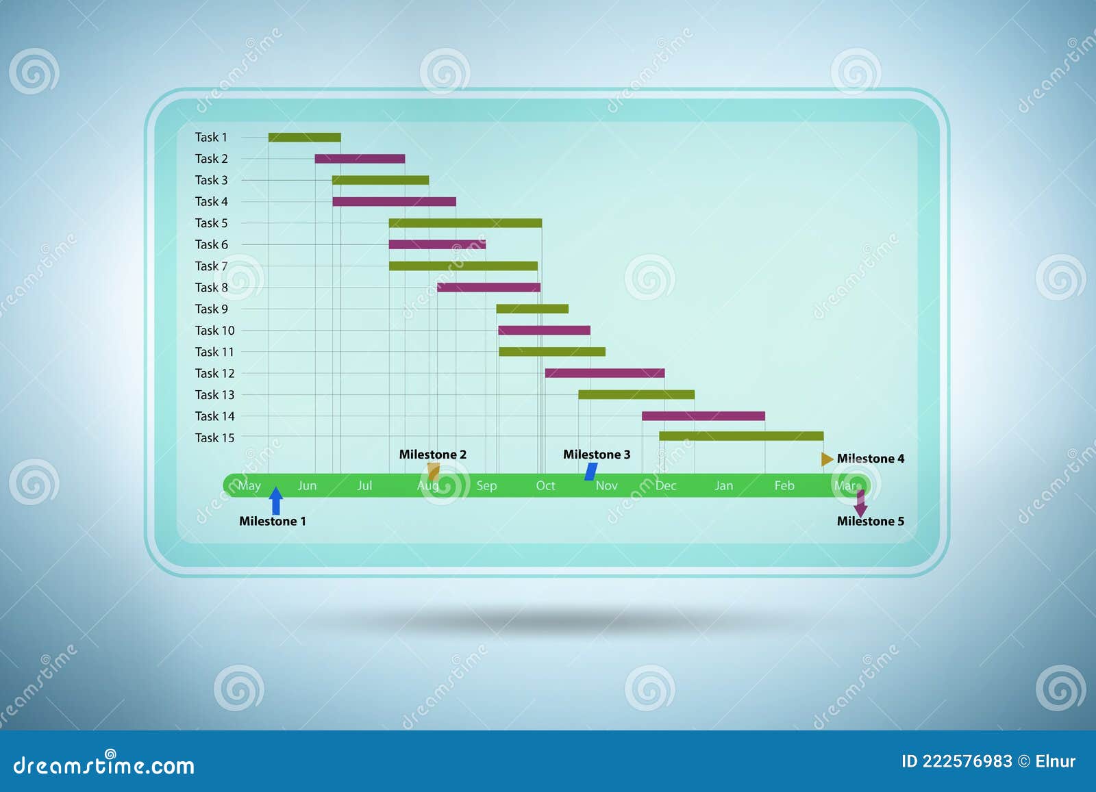 Gantt Concept Vector Linear Icon Isolated On Transparent Background ...