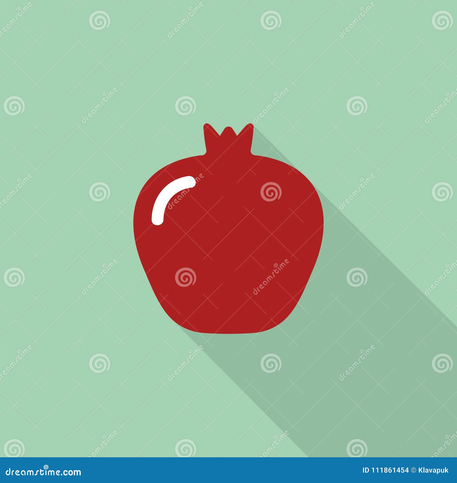 Illustration of Garnet Flat Icon with Shadow Stock Vector ...