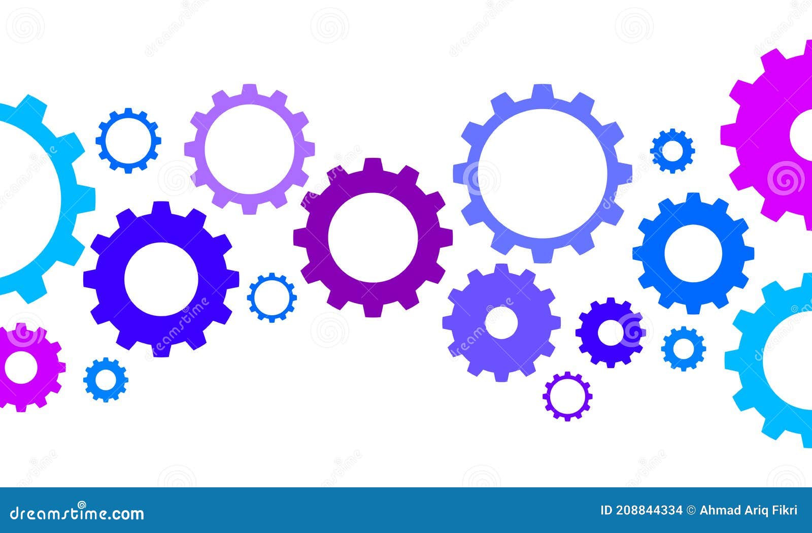 Illustration Gear Set. Gear Set for Banner and Header Stock Vector ...