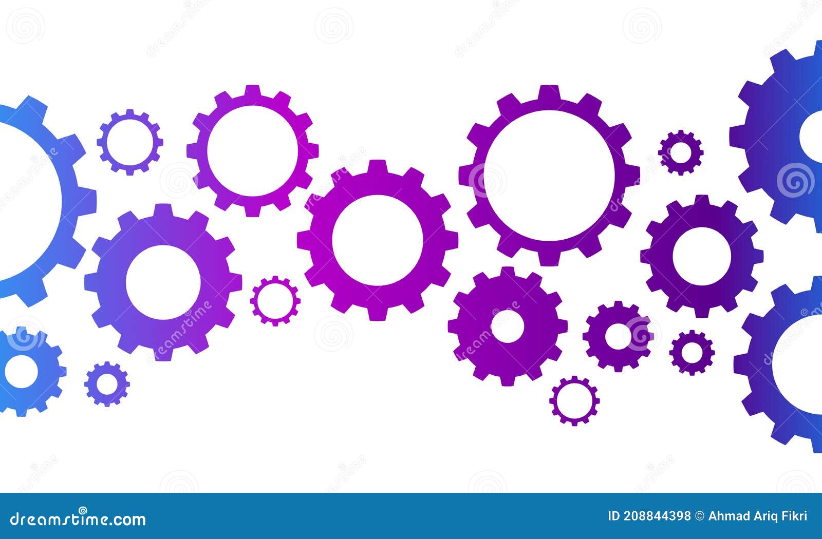 Illustration Gear Set. Gear Set for Banner and Header Stock Vector ...
