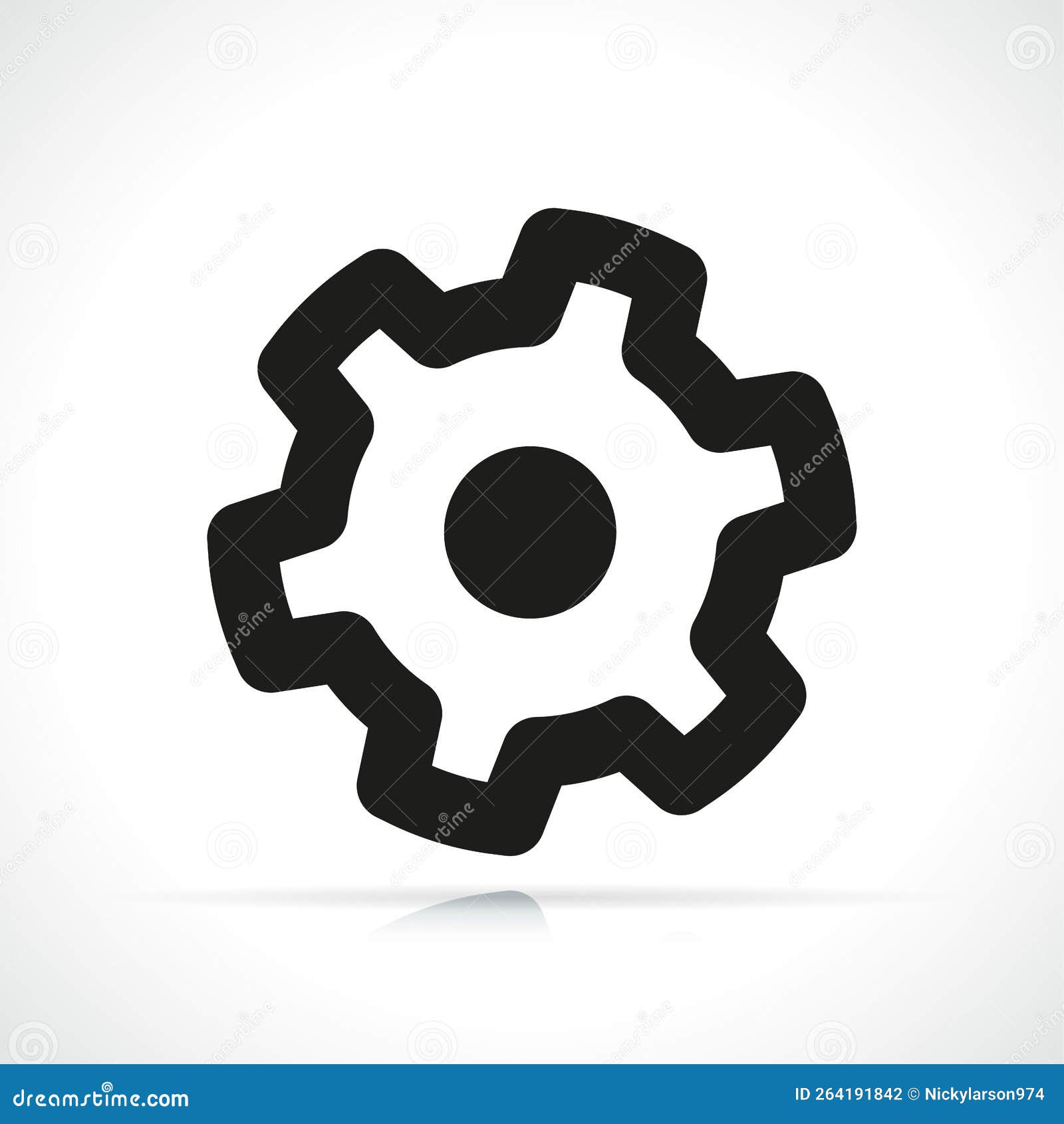 Gear or Settings Wheel Icon Stock Vector - Illustration of vector, sign ...