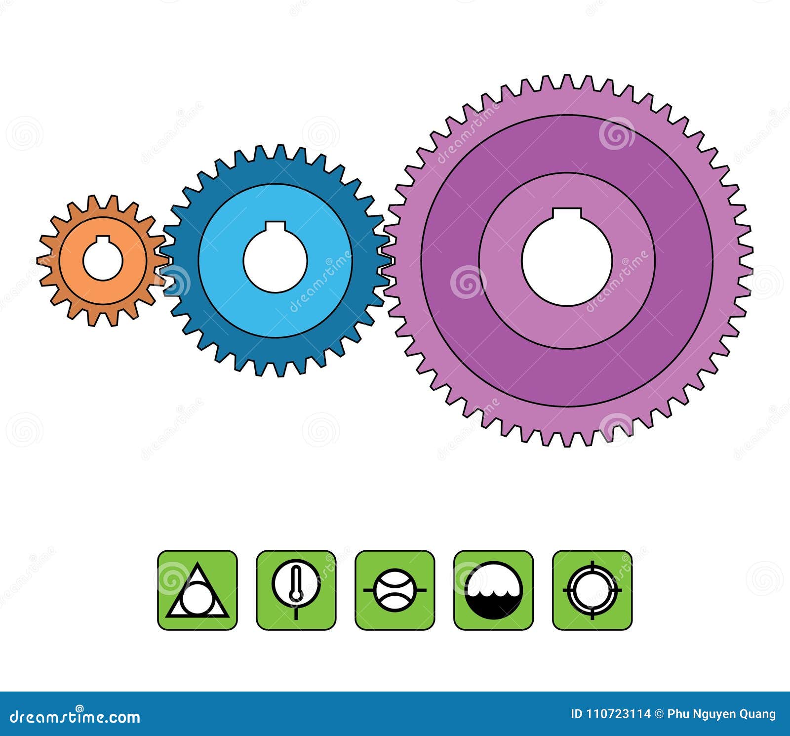 Illustration Gear Wheels and Gear Systems Function Stock Vector ...