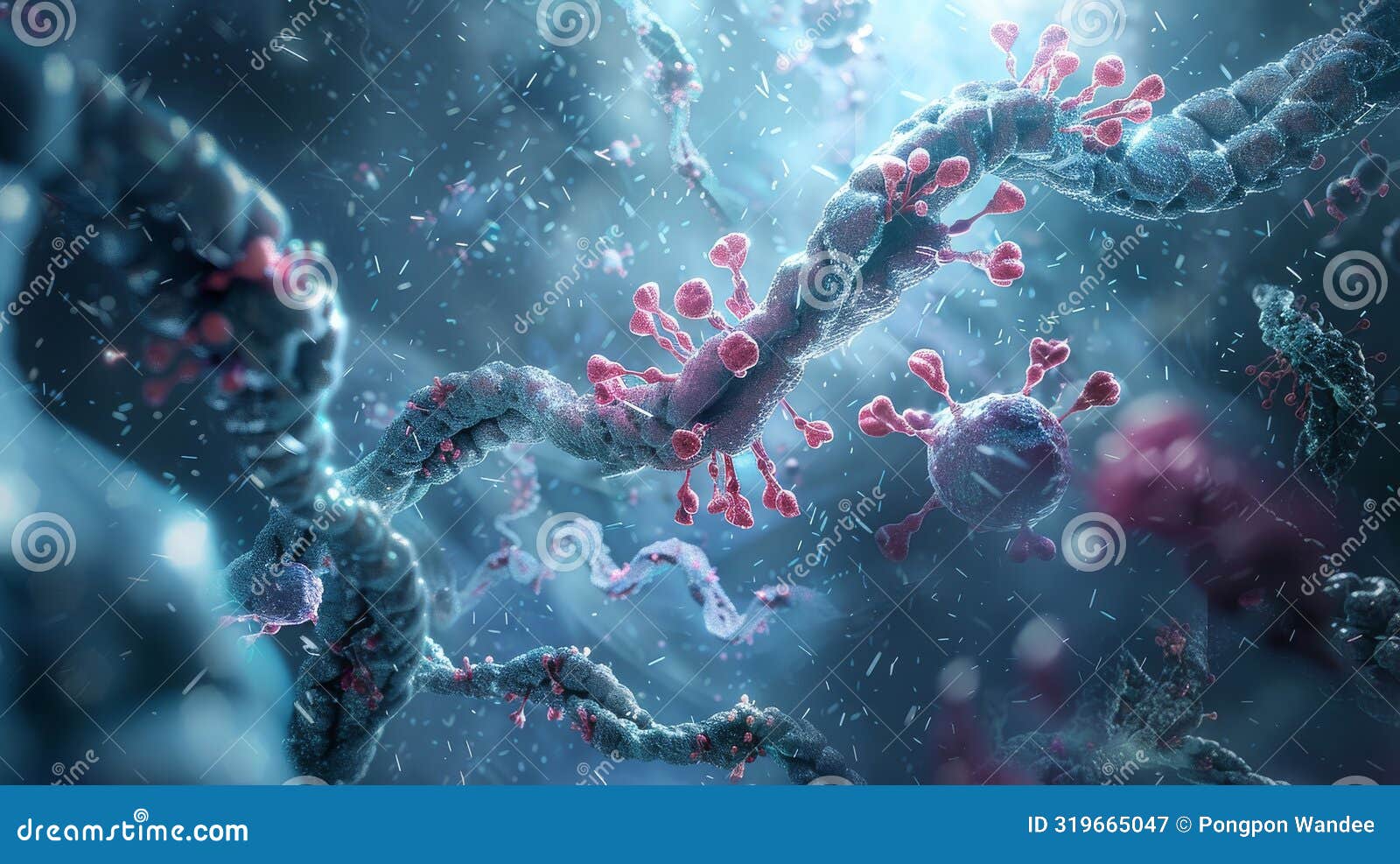 An Illustration of Gene Regulation, with Transcription Factors Binding ...