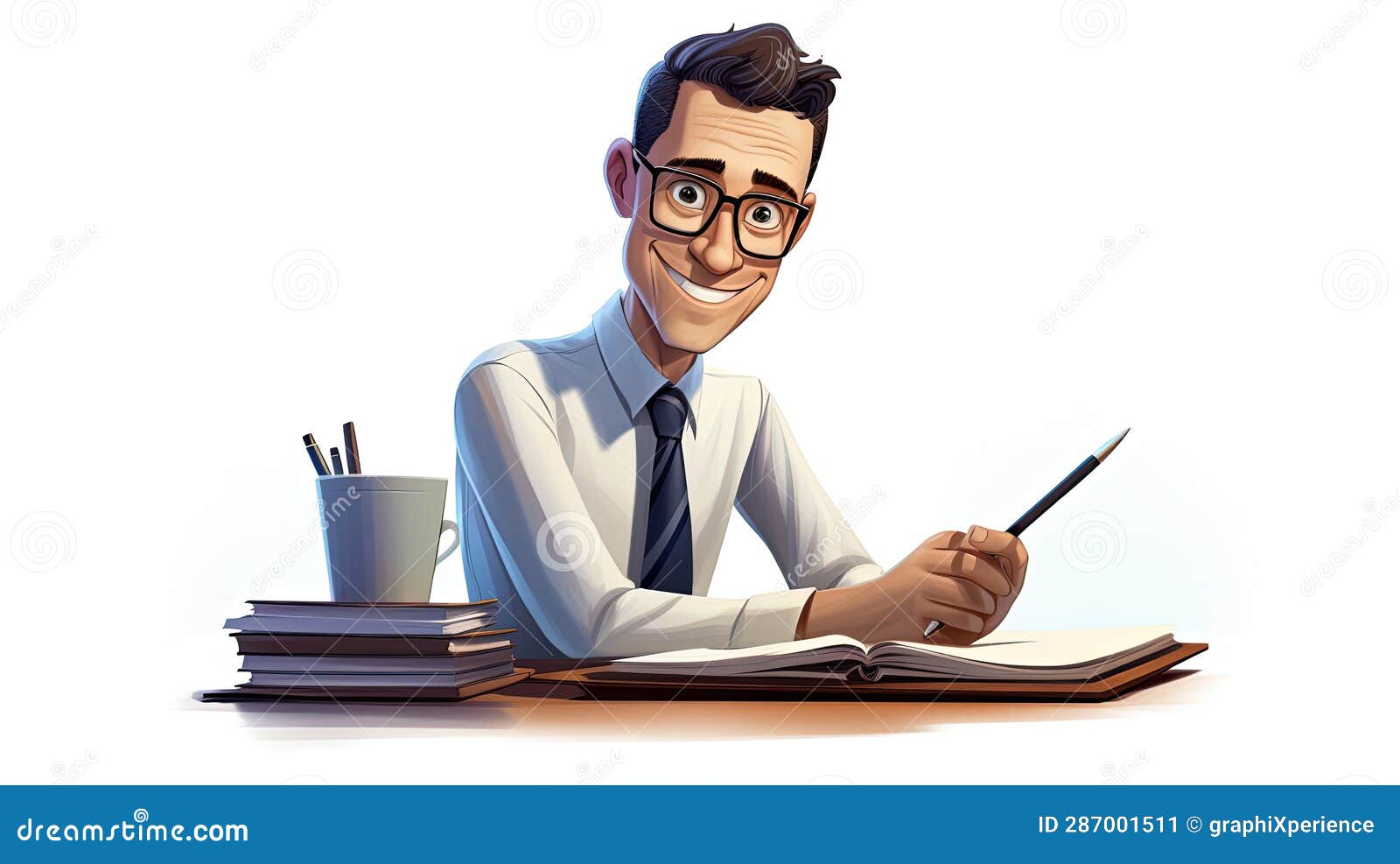 Comic Book Accountant stock illustration. Illustration of comic - 287001511