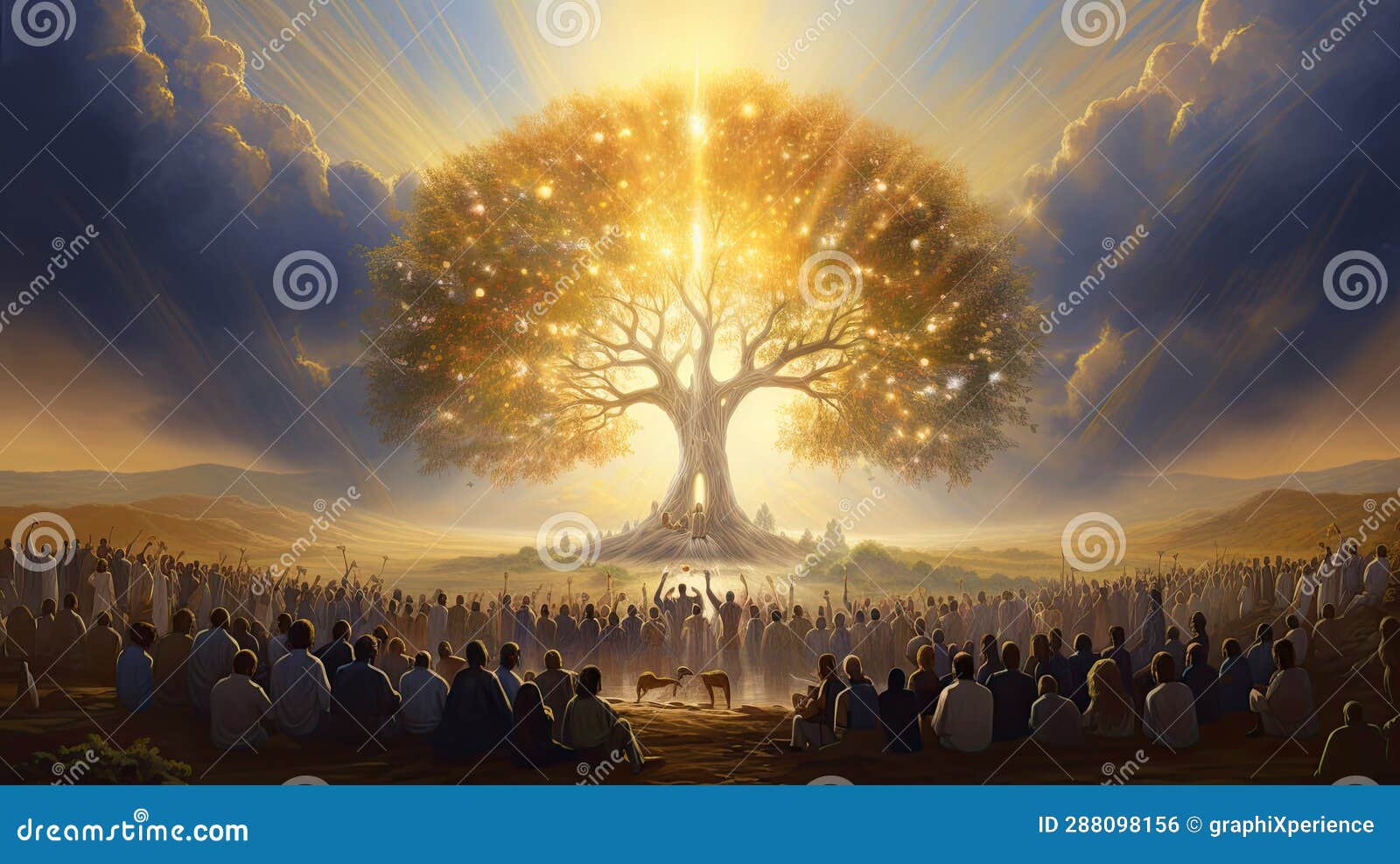 Radiating Reign of Peace stock illustration. Illustration of hope ...