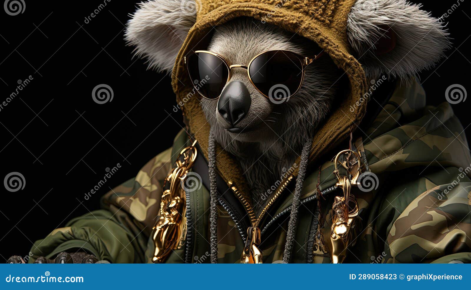 Koala Flow in Hip Hop stock illustration. Illustration of trendy ...