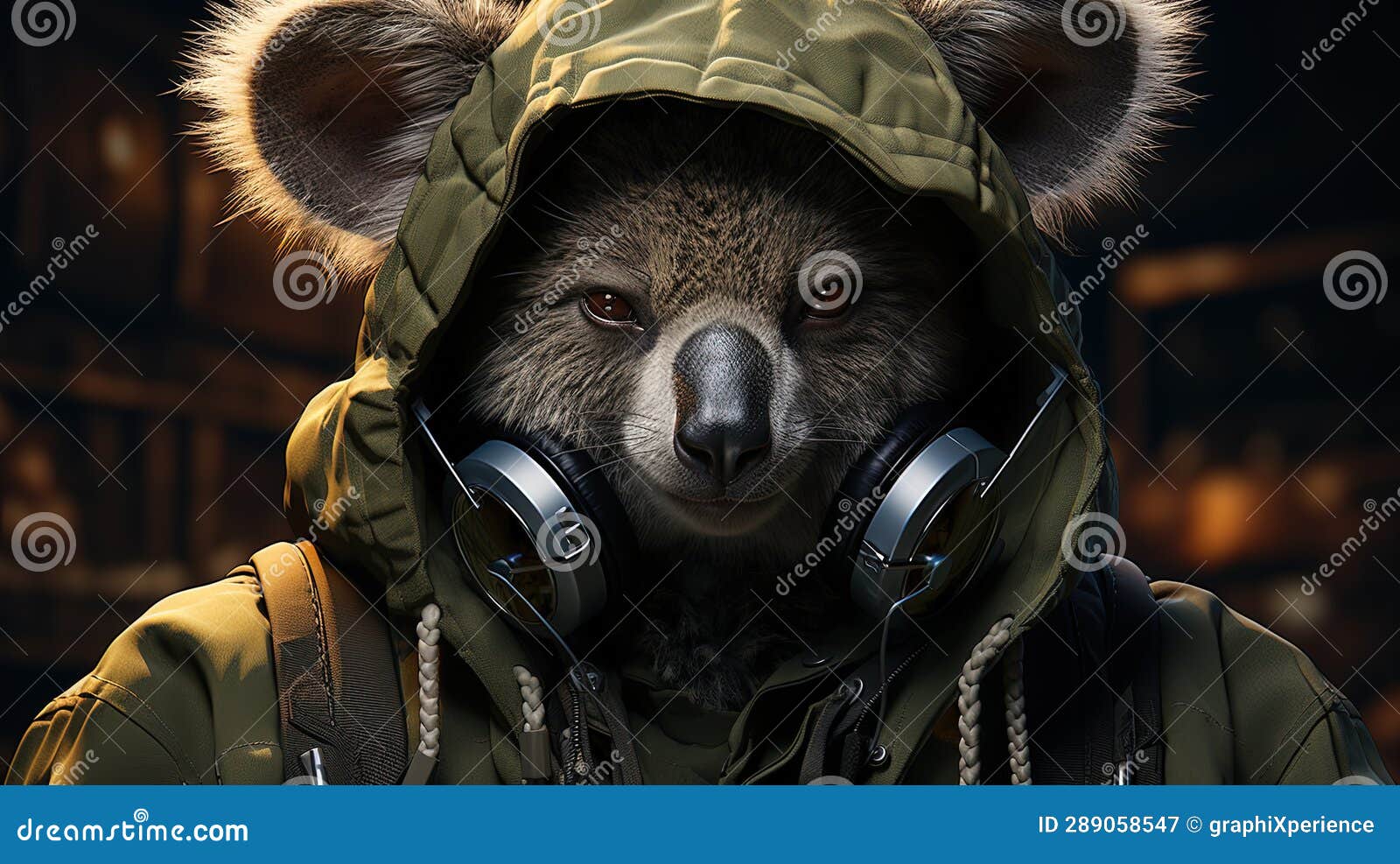 Koala Flow in Hip Hop stock illustration. Illustration of rapper ...