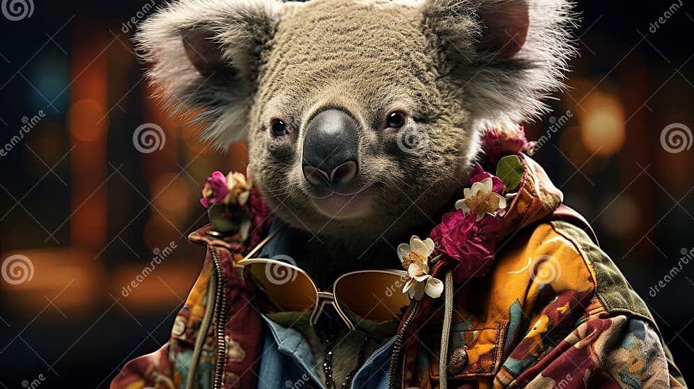 Koala Flow in Hip Hop stock illustration. Illustration of urban - 289058596