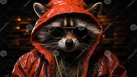 Raccoon Rhymes 3D stock illustration. Illustration of rapper - 289059975