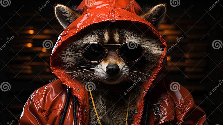 Raccoon Rhymes 3D stock illustration. Illustration of rapper - 289059975