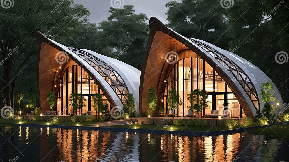 Ethereal Raindrop Haven stock illustration. Illustration of urban ...