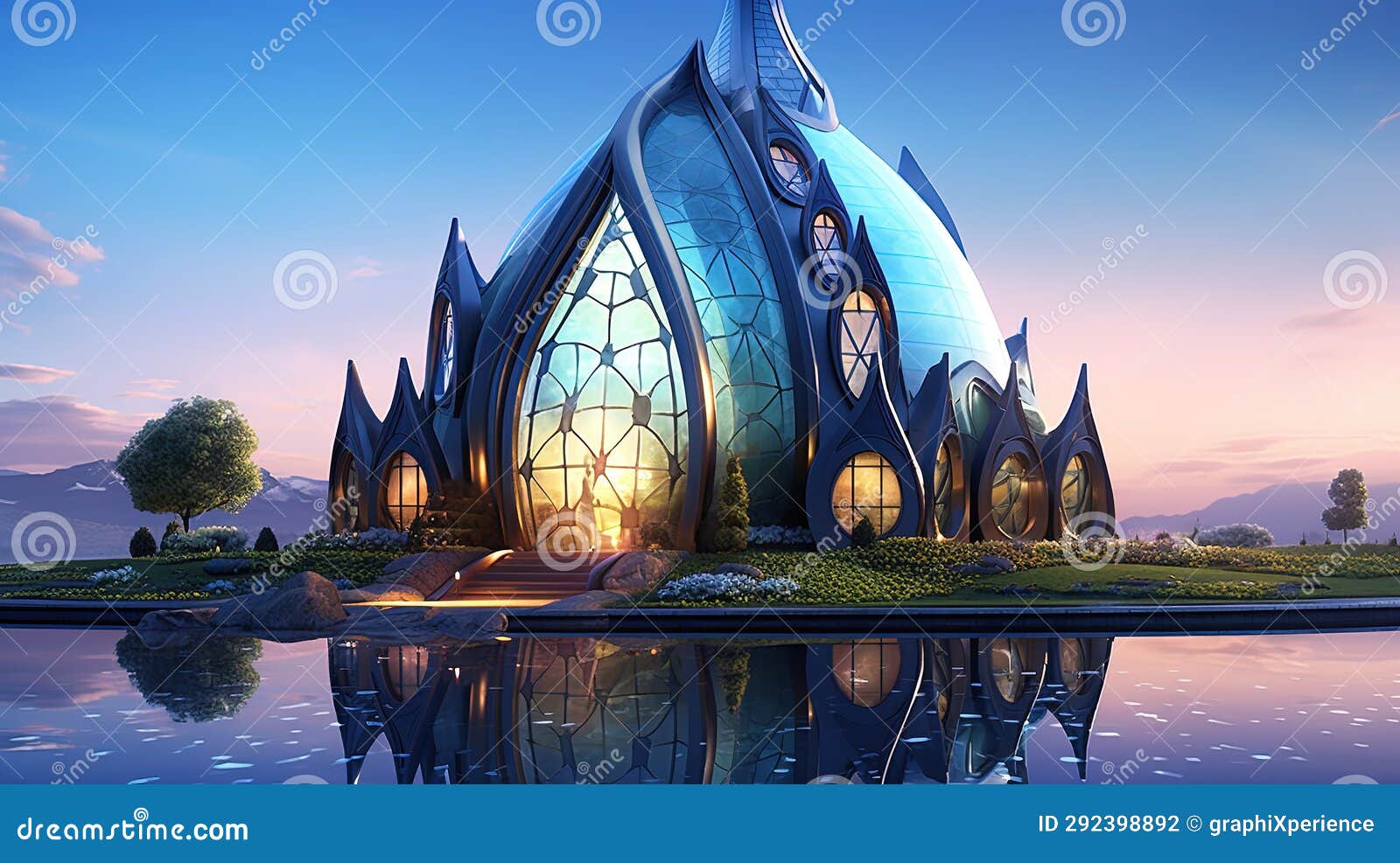 Ethereal Raindrop Haven stock illustration. Illustration of ...