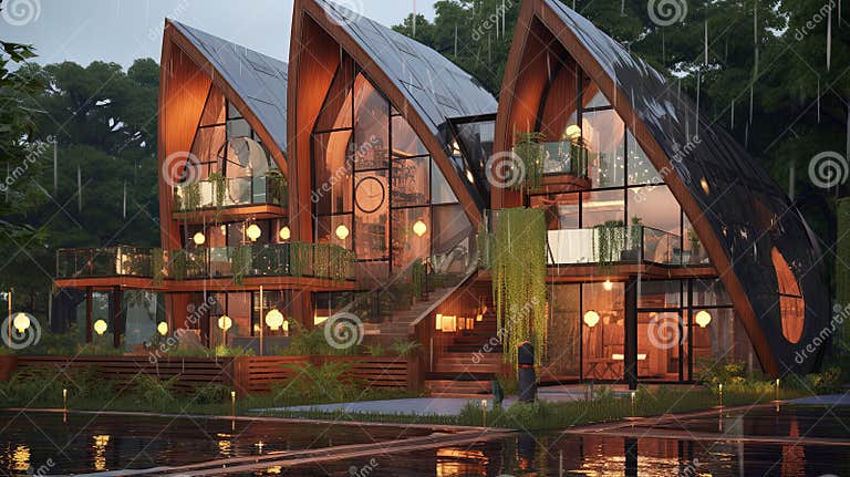 Ethereal Raindrop Haven stock illustration. Illustration of mesmerizing ...