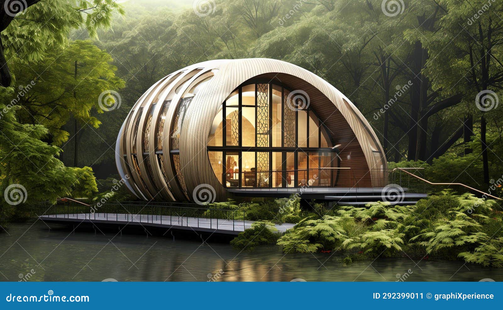Ethereal Raindrop Haven stock illustration. Illustration of building ...